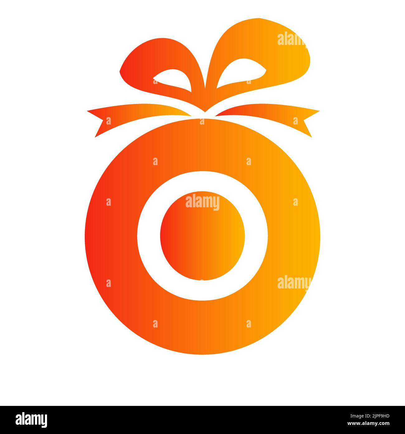 Letter O Gift Box Logo. Giftbox Icon Celebration Logo Element Template ...
