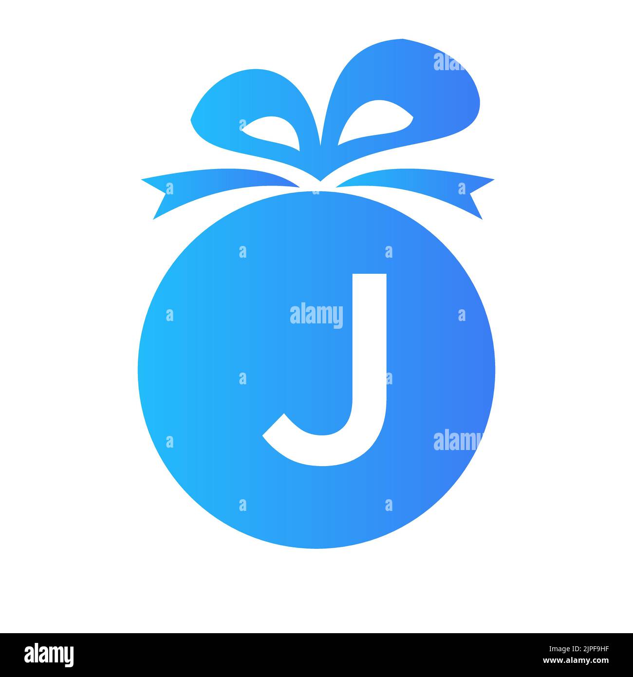 Letter J Gift Box Logo. Giftbox Icon Celebration Logo Element Template ...