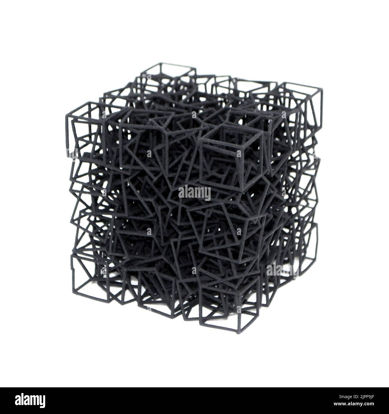 Model printed on 3D printer isolated on white background. Object detail ...