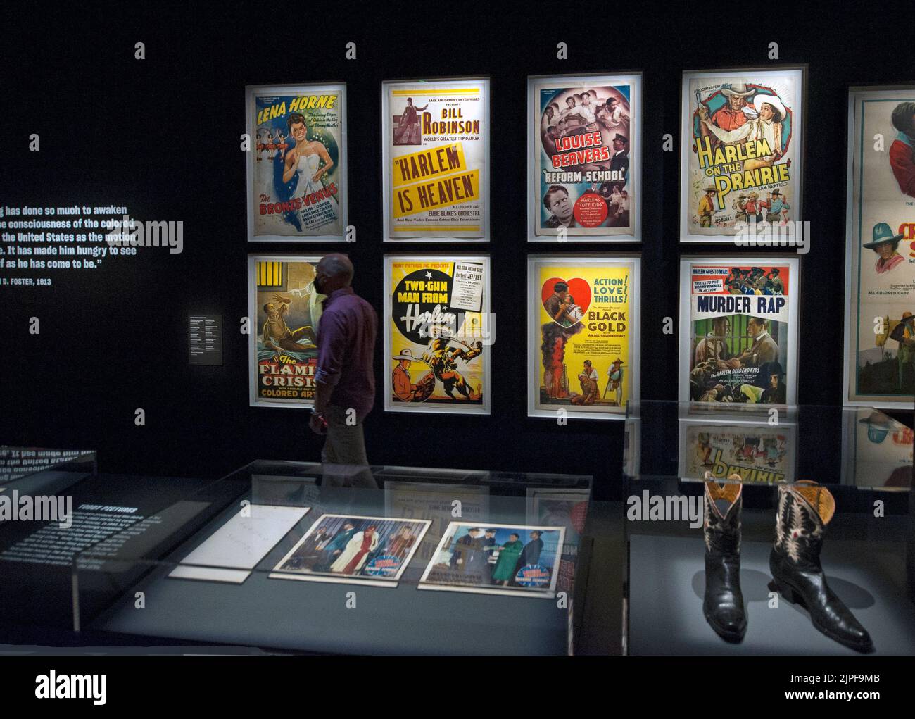 Posters and artifacts from movies on display in the exhibtion ...