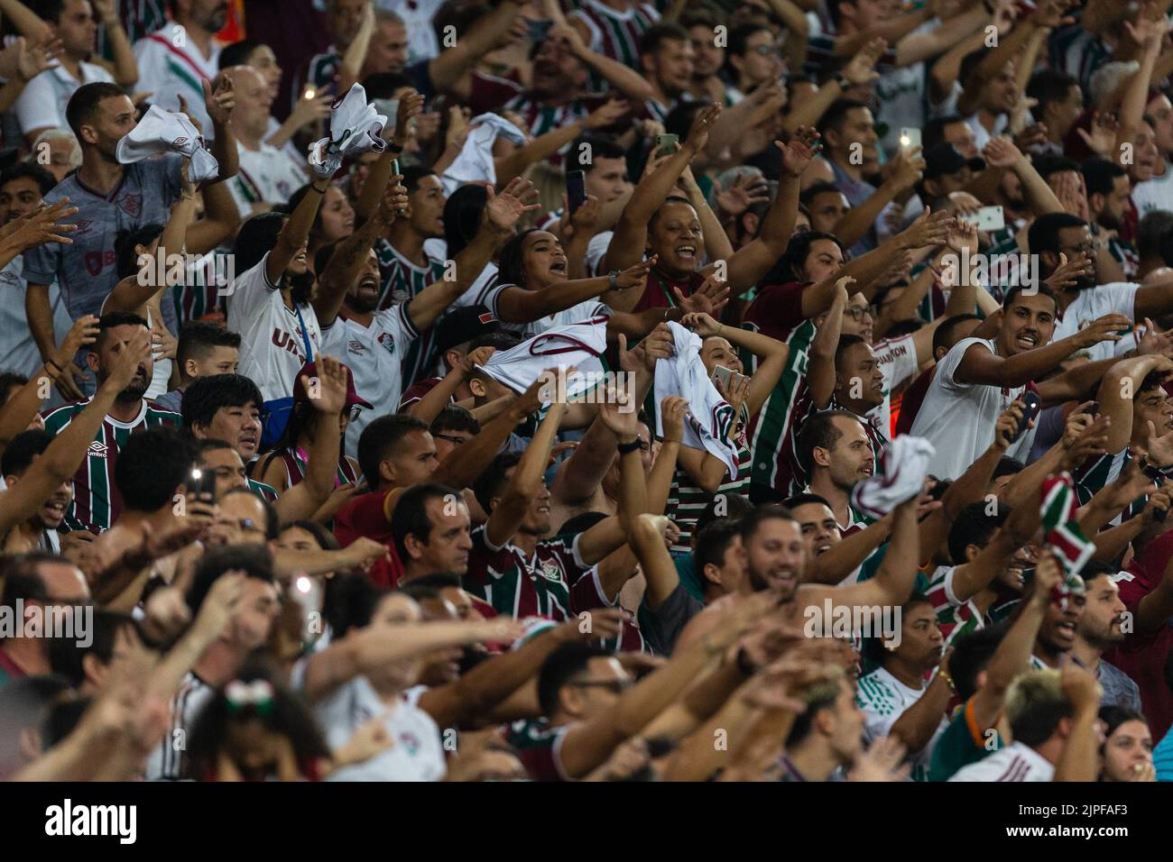 Rio de Janeiro, Brazil.. 17th Aug, 2022. SUPPORTERS; FANS of Fluminense ...