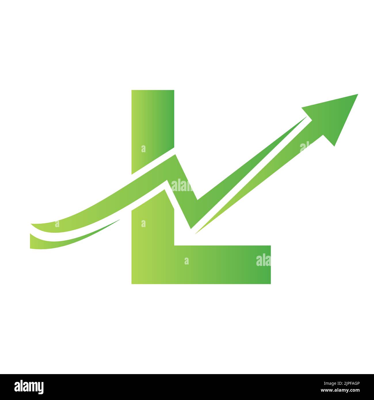 Letter L Financial Logo With Growth Arrow. Economy Logo Sign On ...