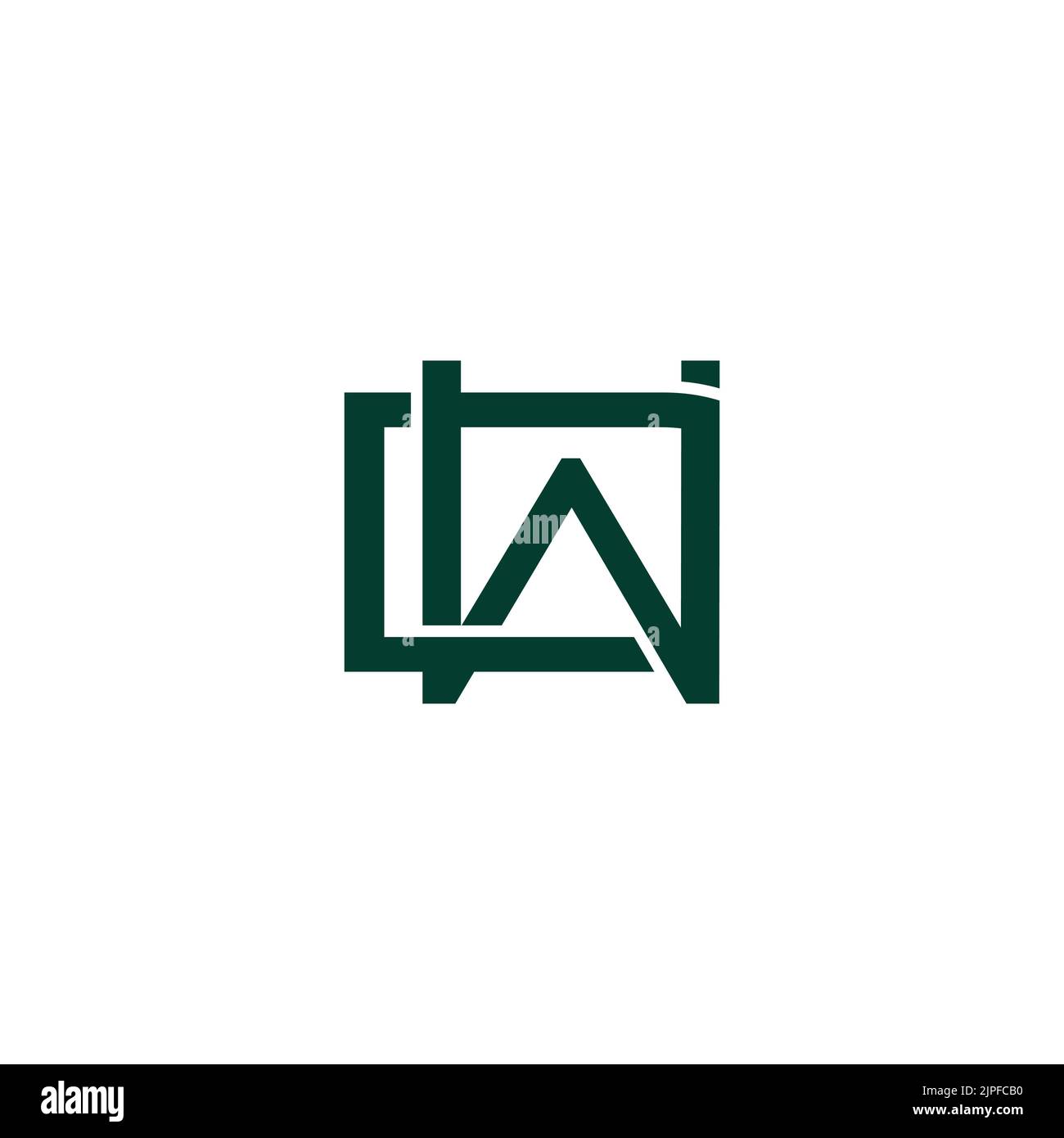 letter cw simple linked overlap 3d flat logo vector Stock Vector Image ...