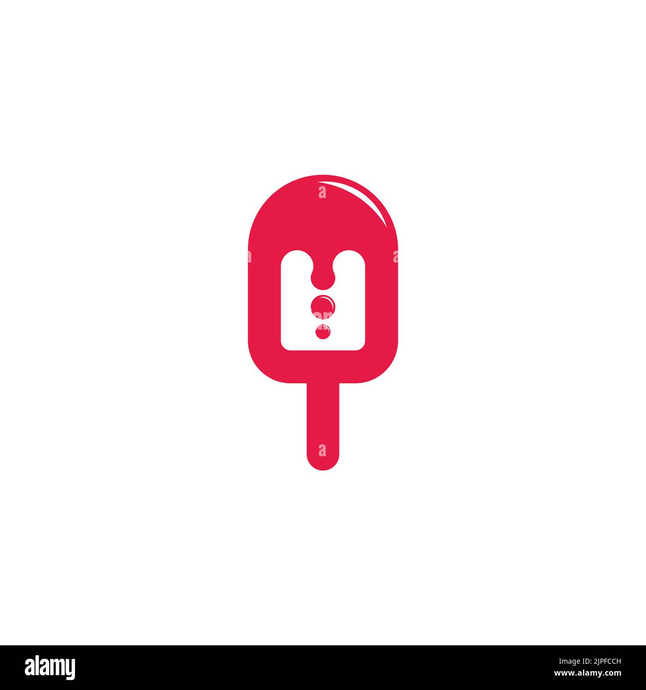 red ice cream melt design logo symbol vector Stock Vector Image & Art ...