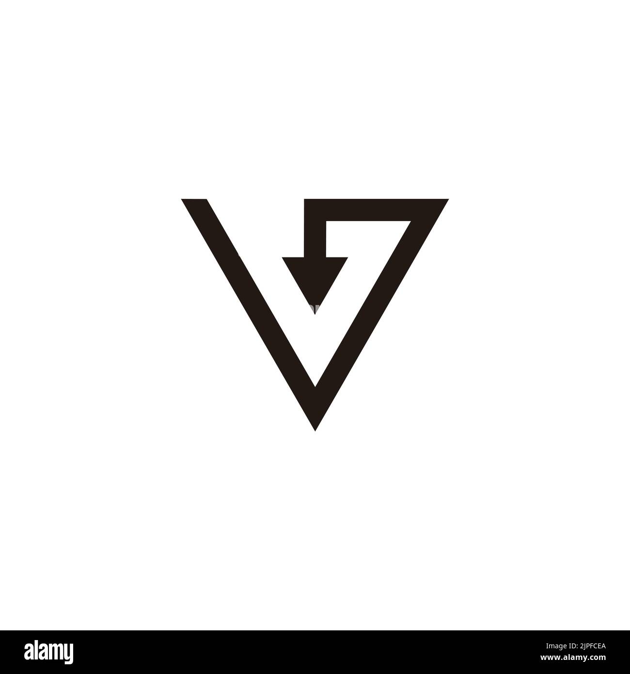letter v7 simple motion arrow logo vector Stock Vector Image & Art - Alamy
