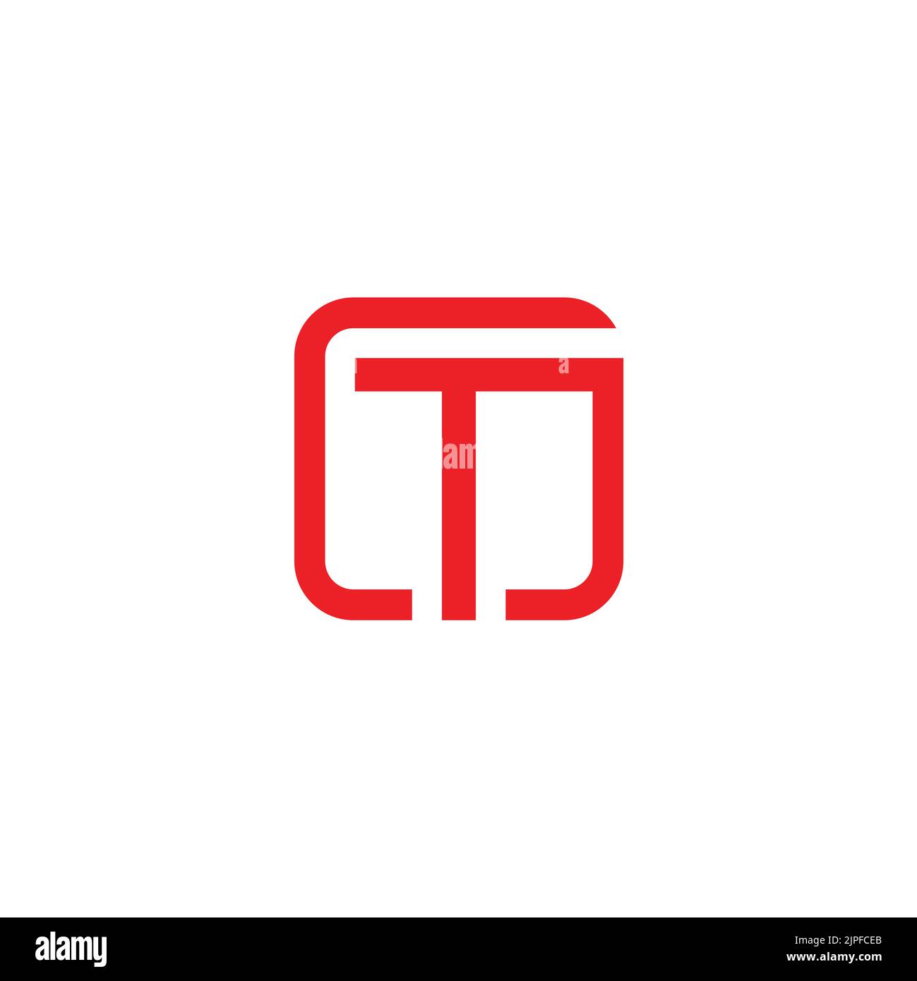 letter gt square simple thin line logo vector Stock Vector Image & Art ...