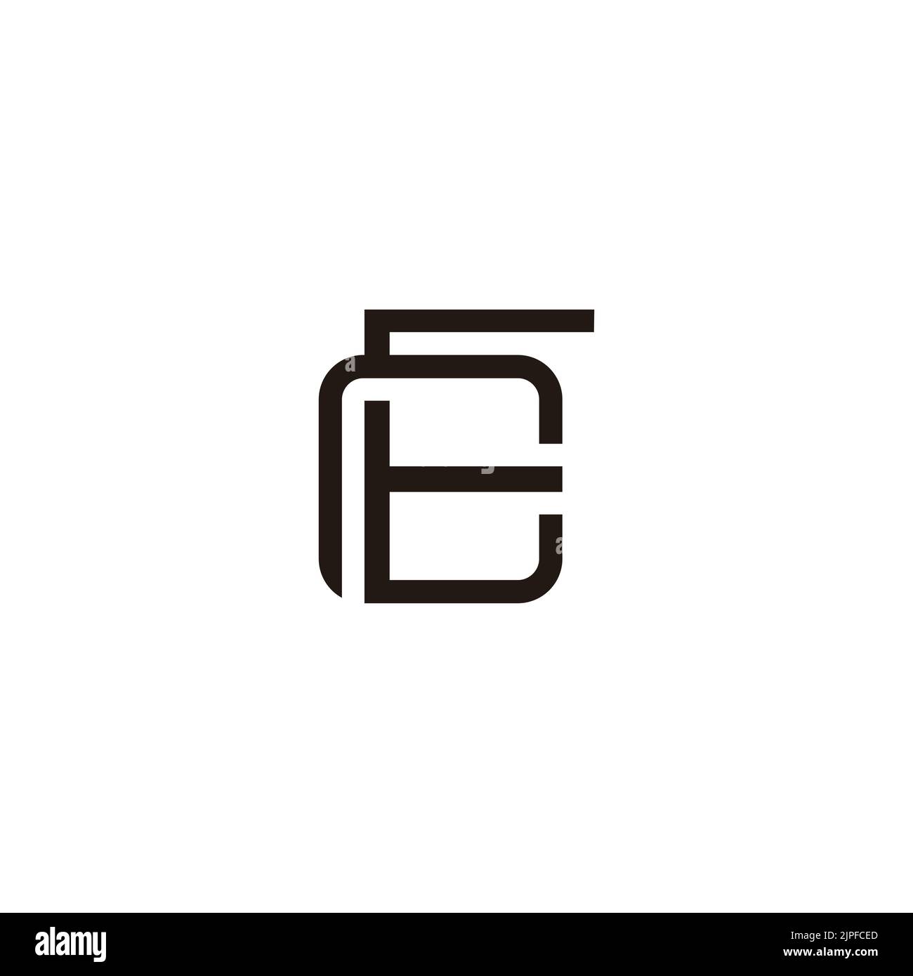 letter fc simple linked logo vector Stock Vector Image & Art - Alamy