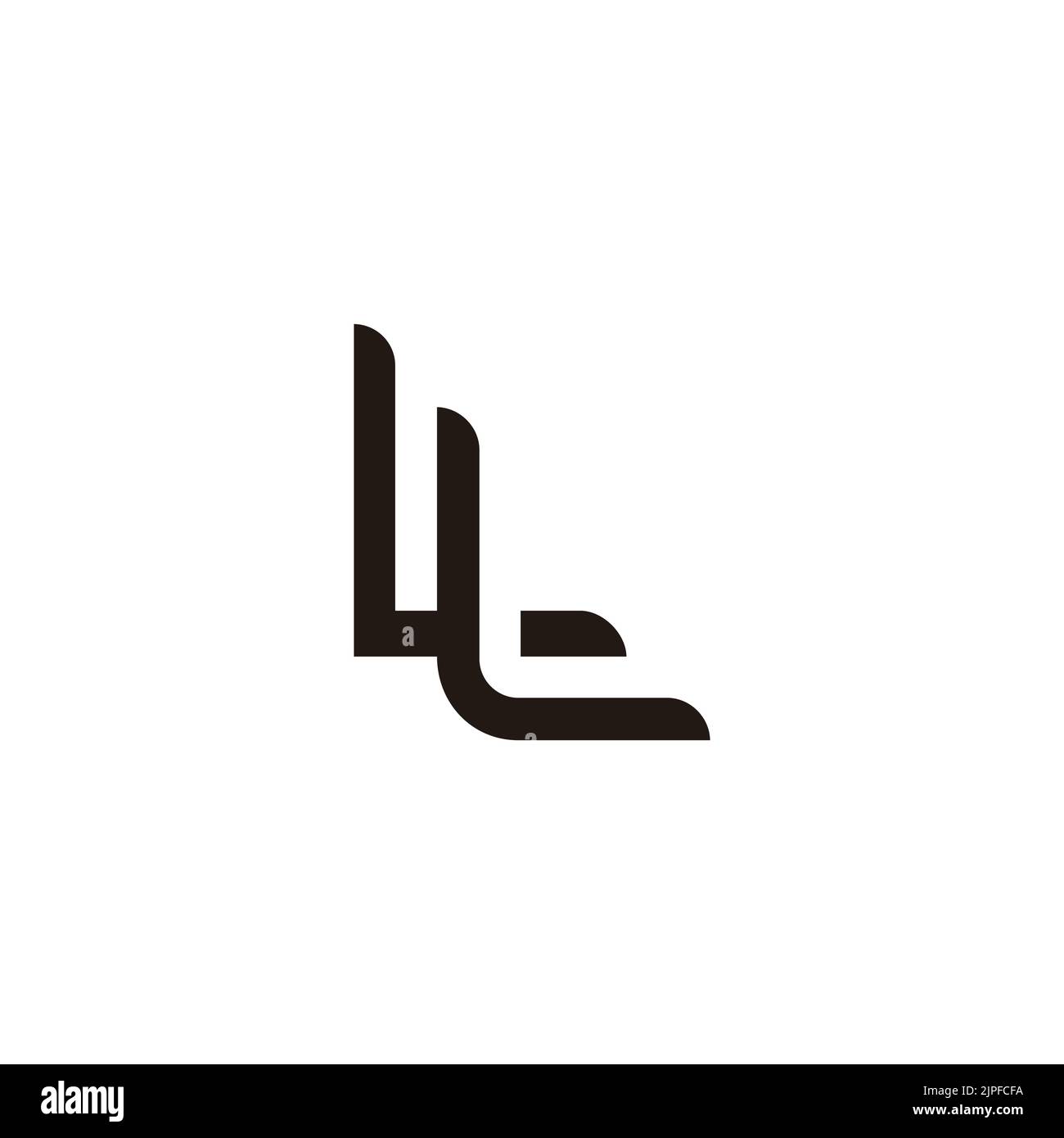 letter ll stripes line logo vector Stock Vector Image & Art - Alamy