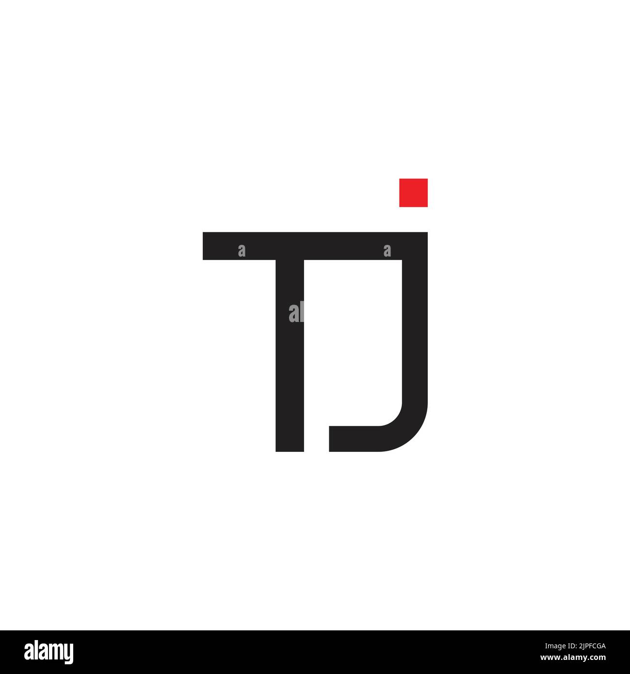 letter tj simple geometric line logo vector Stock Vector Image & Art ...
