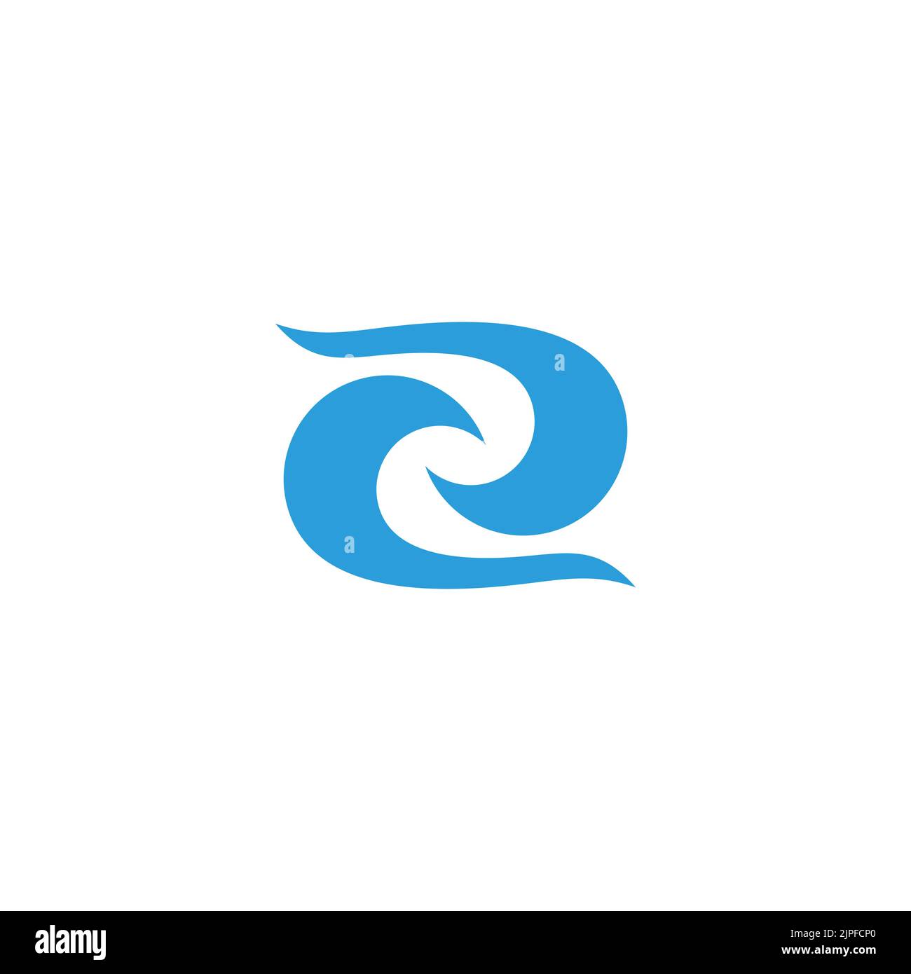 two linked wave symbol logo vector Stock Vector Image & Art - Alamy