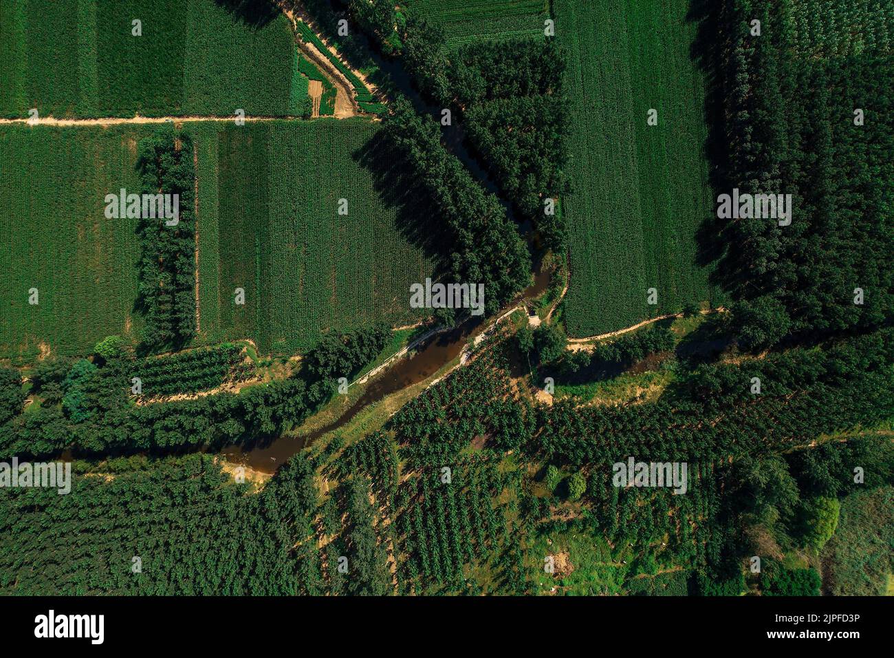 BINZHOU, CHINA - AUGUST 17, 2022 - A colorful view of the Chaohe River ...