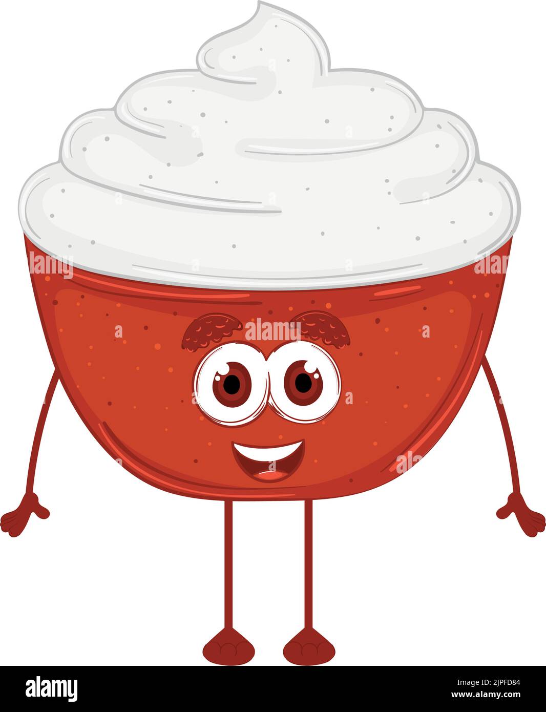 Happy whipped cream cartoon kawaii Vector Stock Vector Image & Art - Alamy