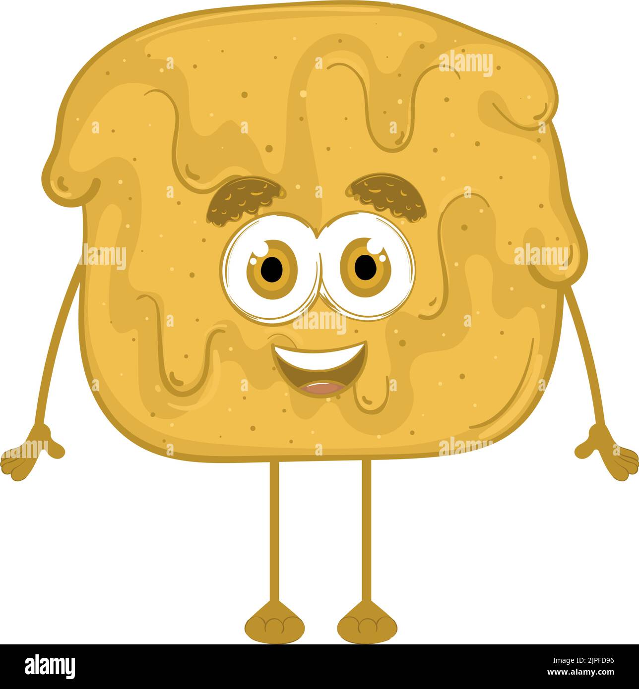 Happy melted butter cartoon kawaii Vector Stock Vector Image & Art - Alamy