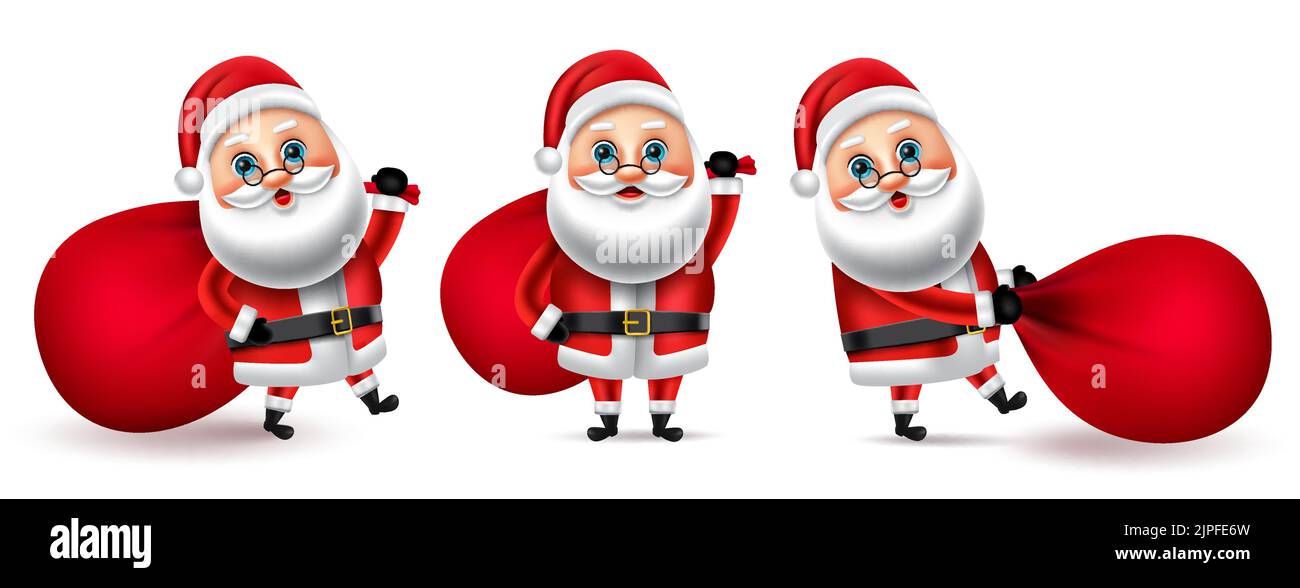 Santa claus christmas characters set. Christmas character santa claus ...
