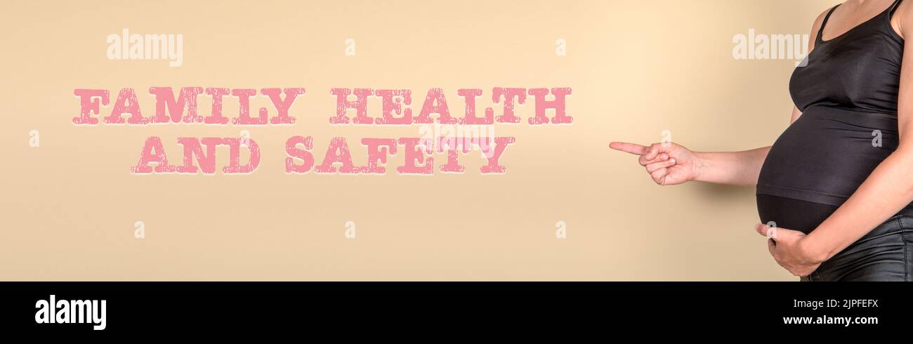 Family health and safety. Horizontal web banner Stock Photo - Alamy