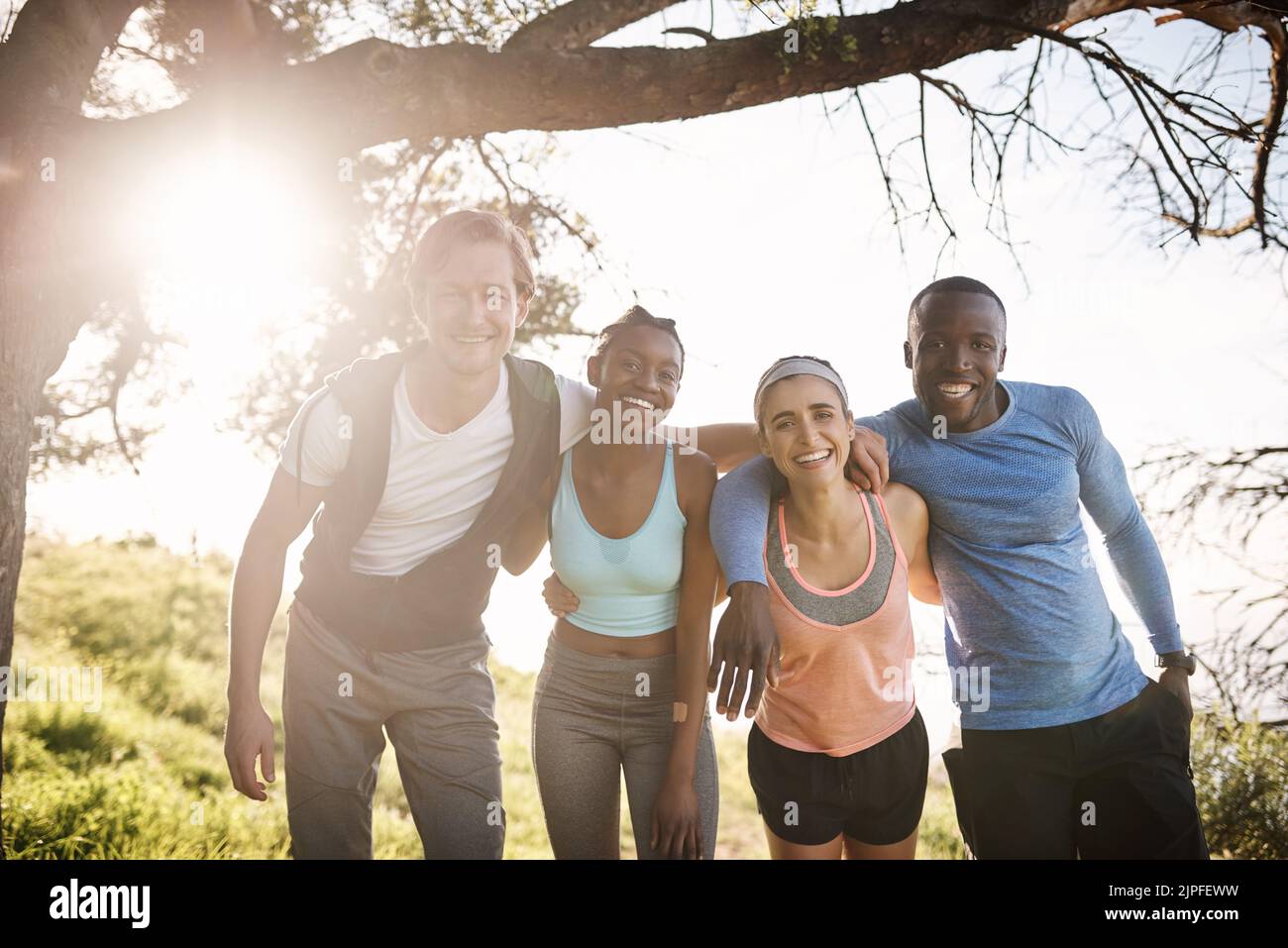 Our friendship gets better with every run. Portrait of a group of ...