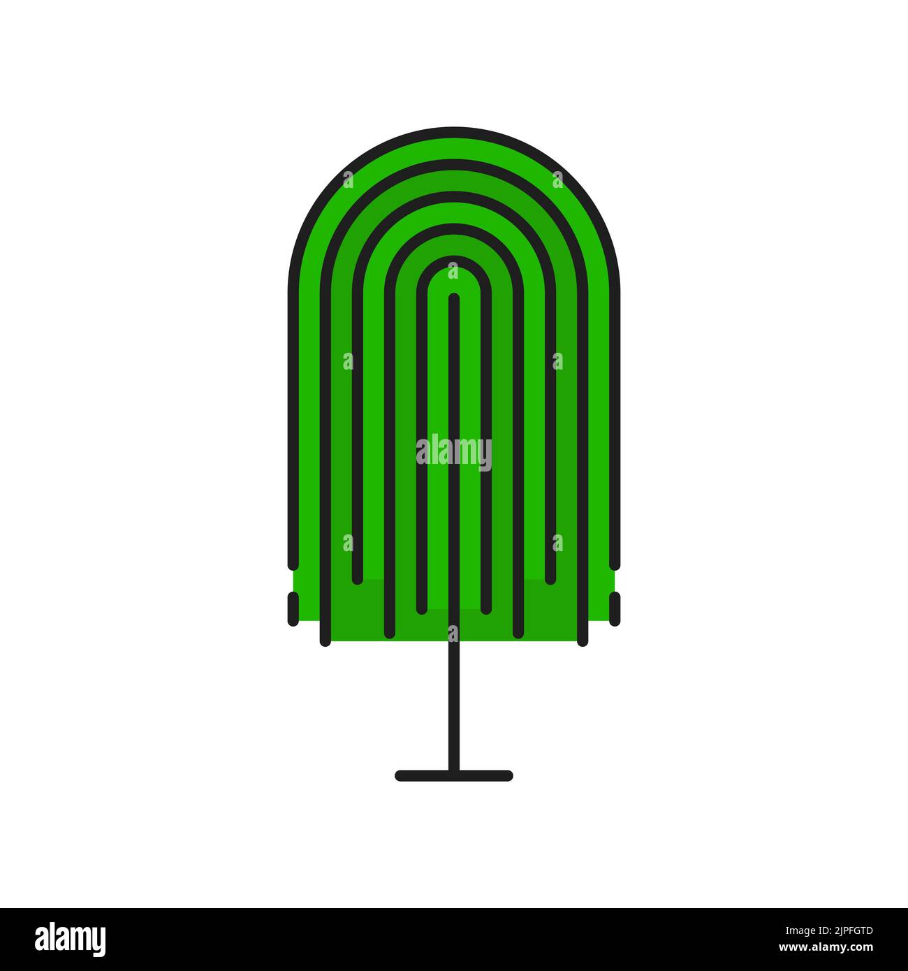 Tree icon, green forest or park garden plant, vector isolated symbol ...