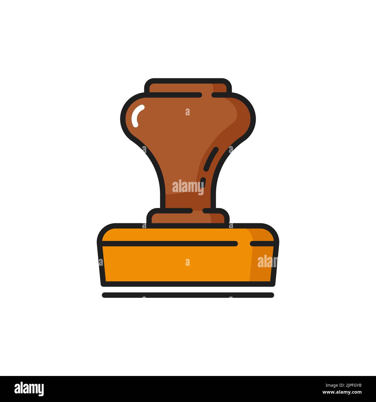 Stamp seal icon for notary, justice and legal service, lawyer and ...