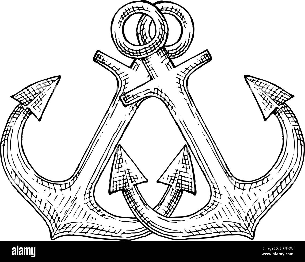 Ship anchor isolated nautical object mooring vessel to sea bottom ...