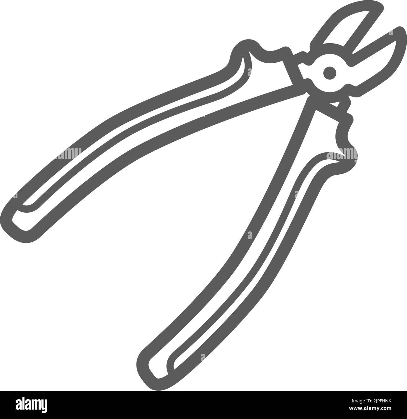 Old cutting pliers Stock Vector Images - Alamy