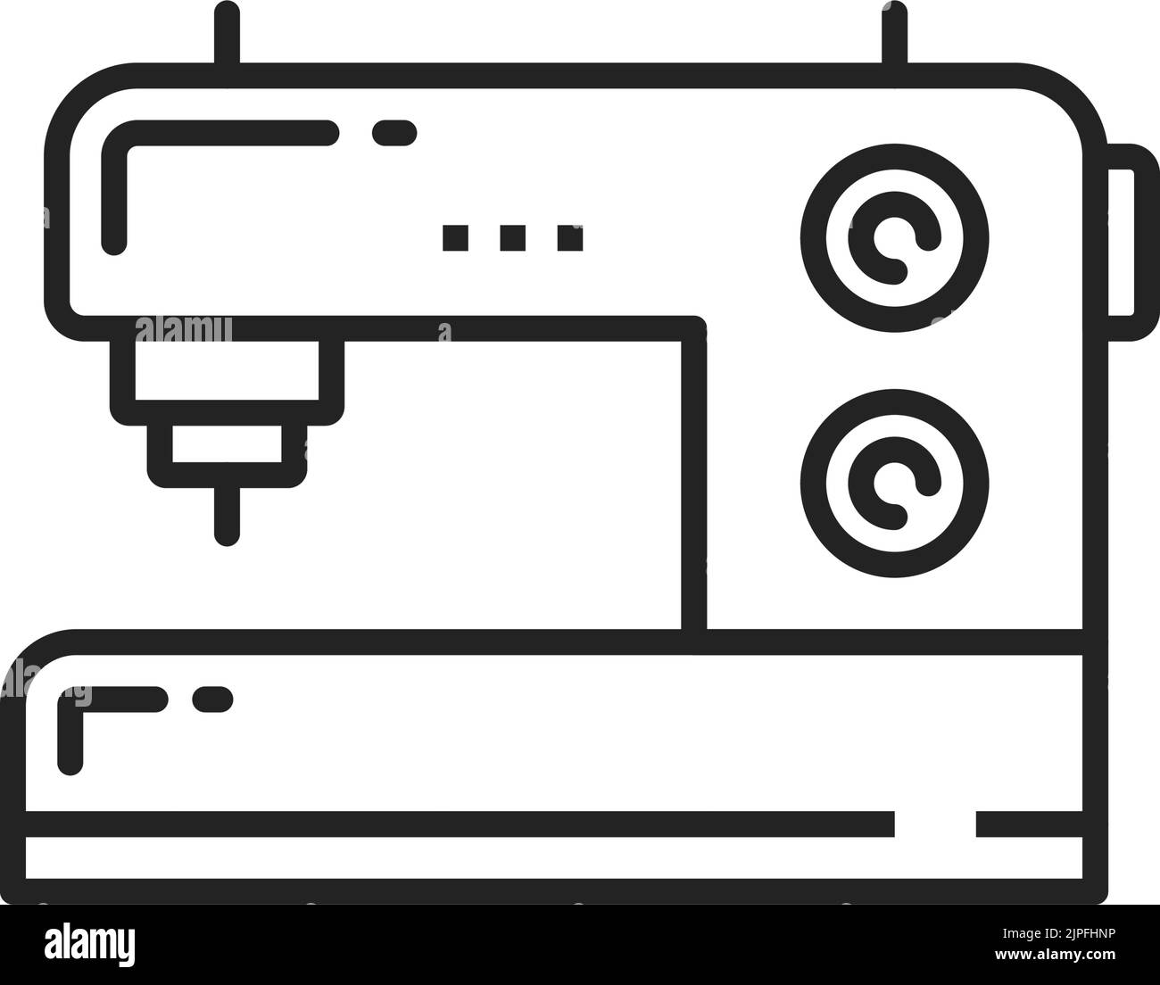 Sewing Machine Vector Thin Line Icon Tailoring Dressmaking And