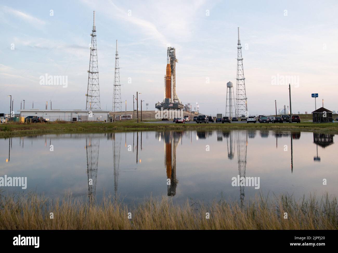 NASA’s Space Launch System (SLS) rocket with the Orion spacecraft ...
