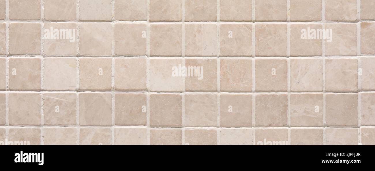 Light tile wall. Banner for design Stock Photo - Alamy