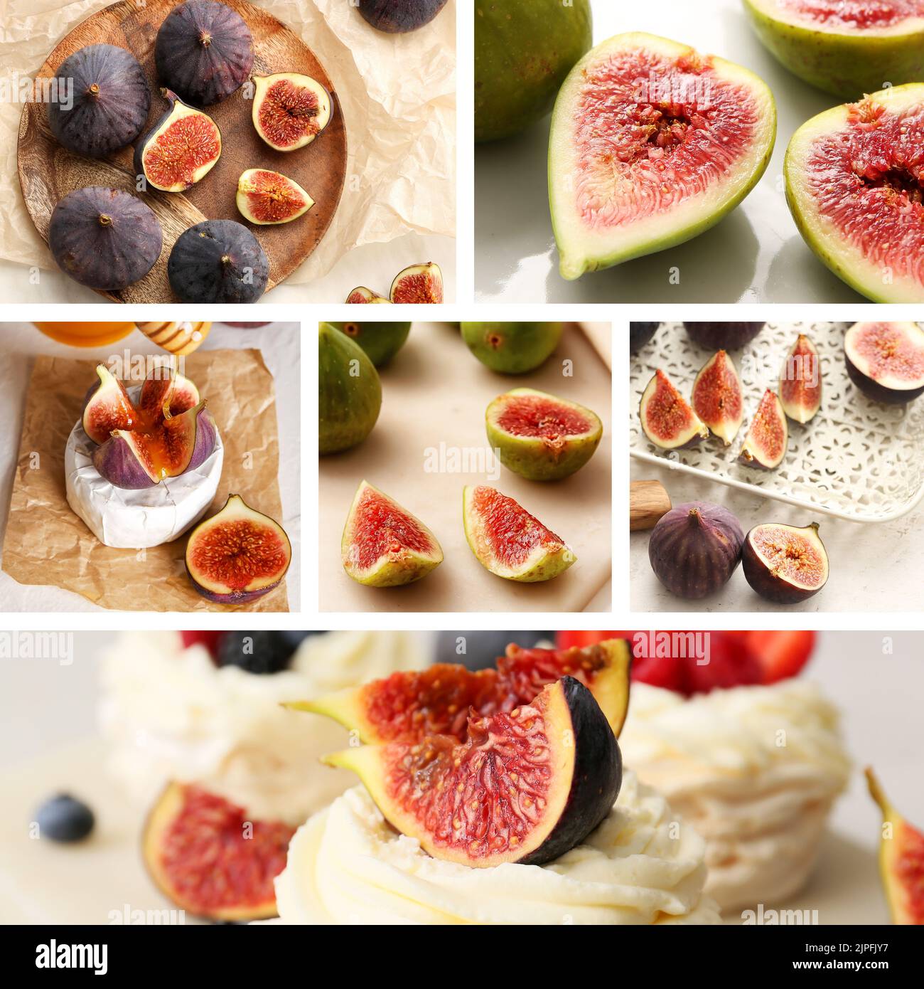 Collage with ripe tasty figs Stock Photo - Alamy