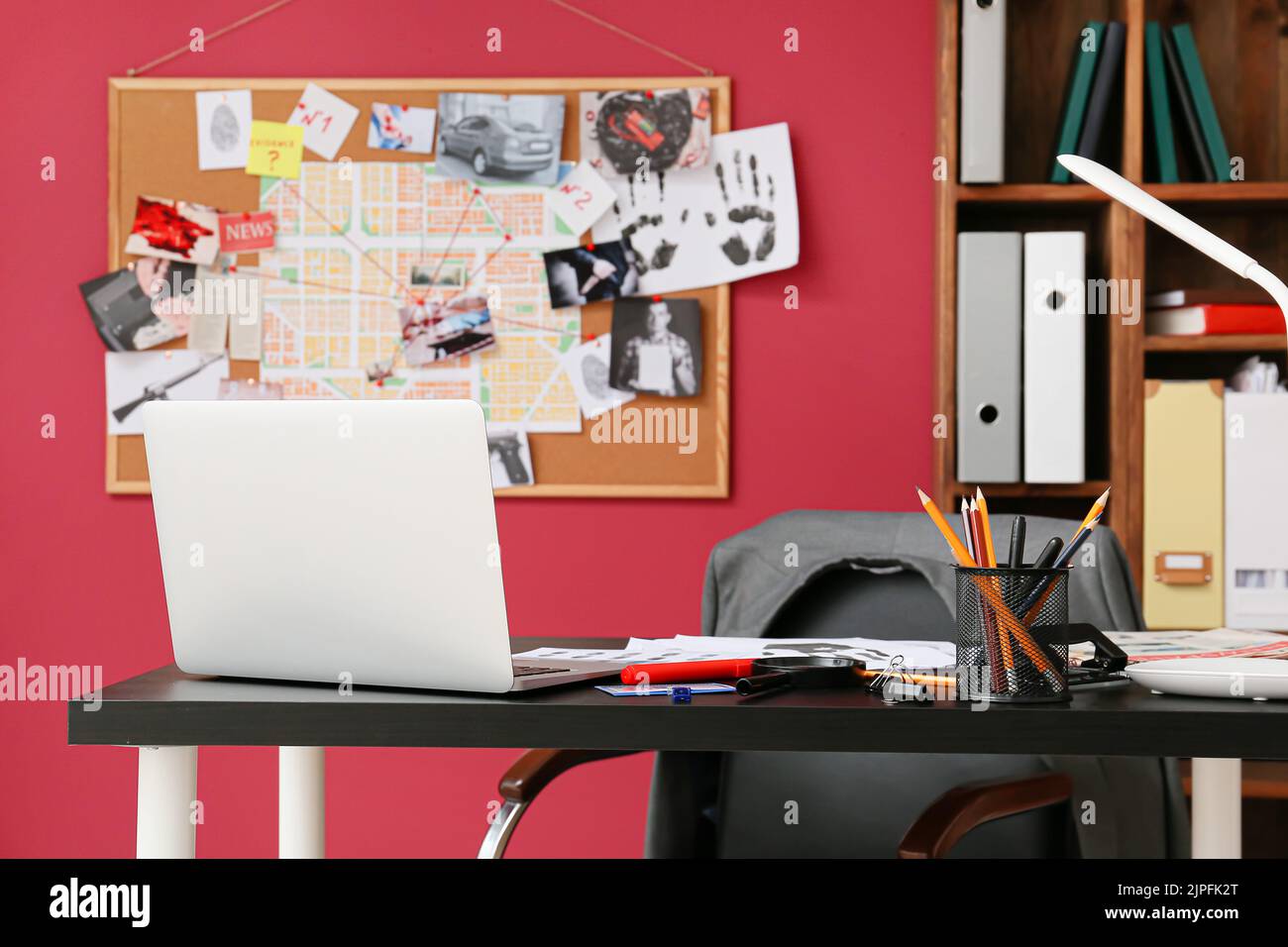 Modern workplace of FBI agent in office Stock Photo - Alamy