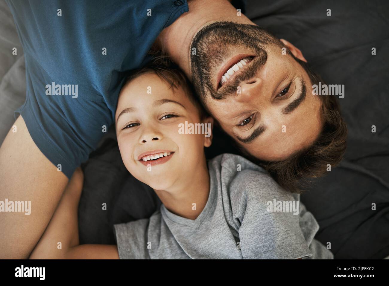 They have an amazing bond. a young boy and his father spending some ...