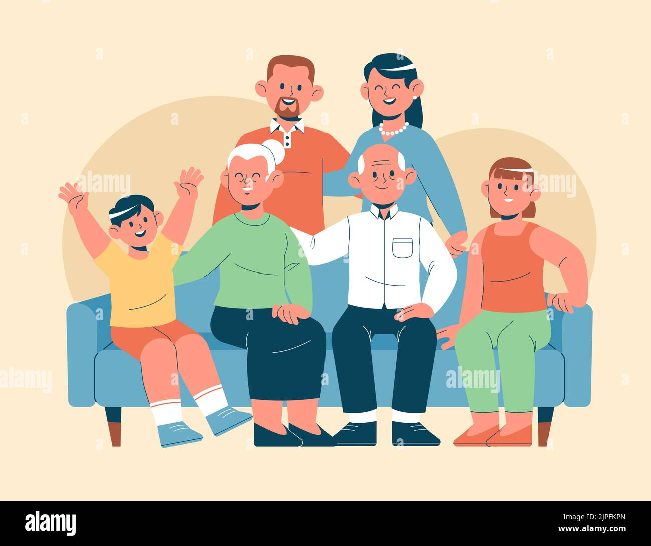 Watercolor family reunion Vector illustration Stock Vector Image & Art ...