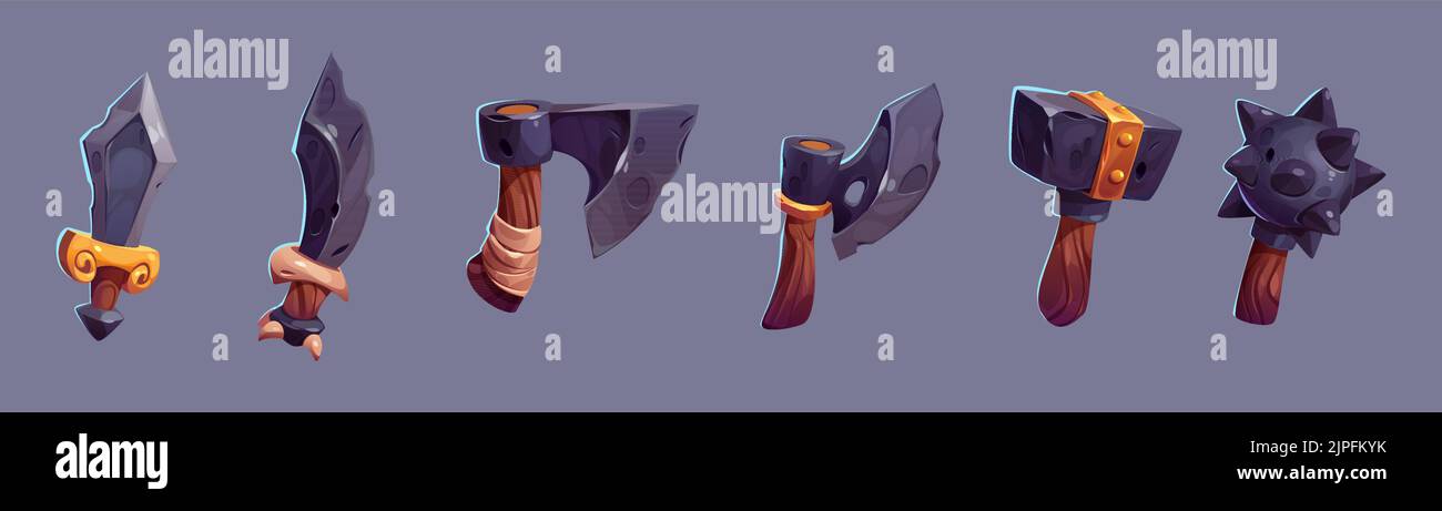 Viking Weapons Cartoon