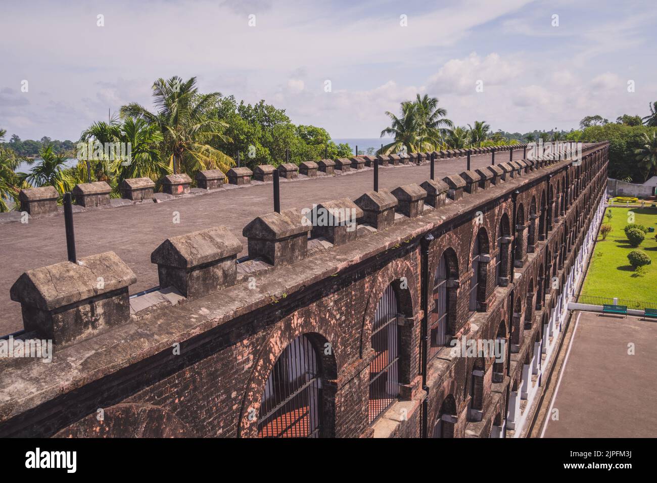 A wing of Cellular jail at Port Blair, Andaman and Nicobar India Stock ...