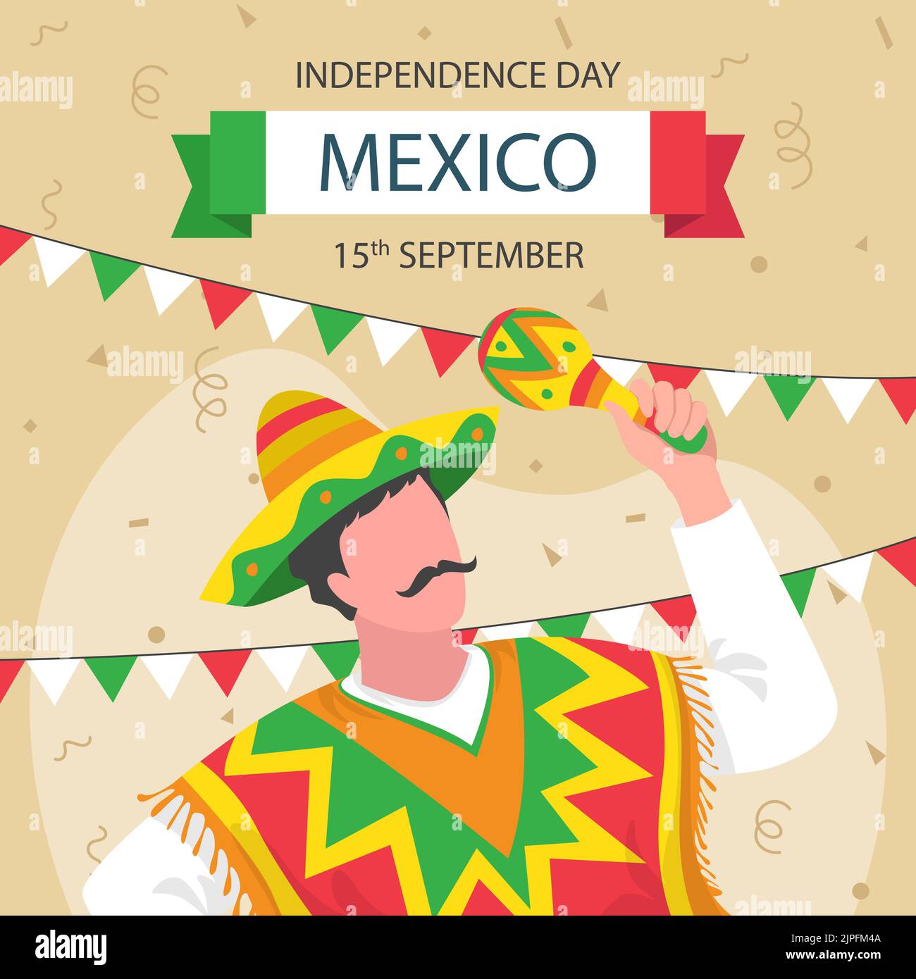 Flat illustration for mexico independence celebration Vector ...