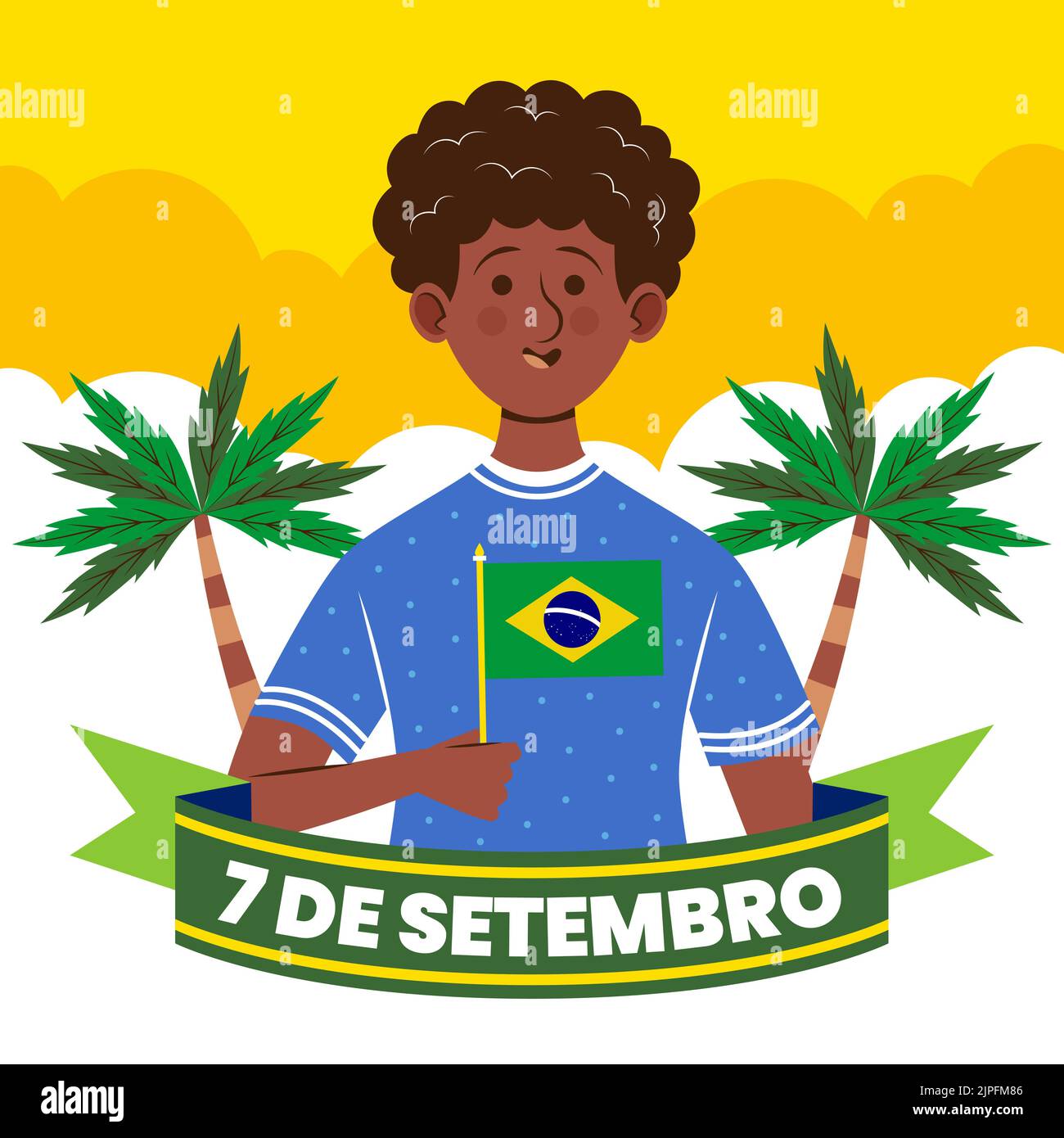 Flat 7 de setembro Vector illustration Stock Vector Image & Art - Alamy