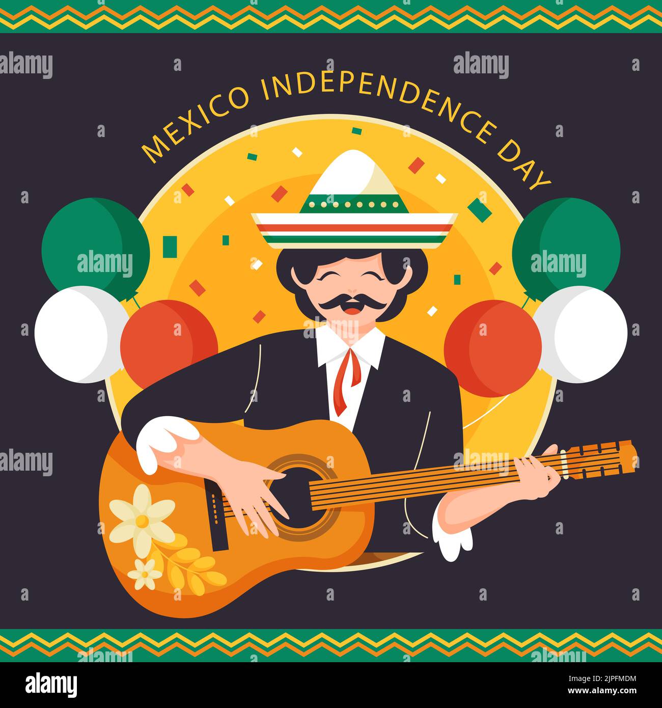 Flat illustration for mexico independence celebration Vector ...