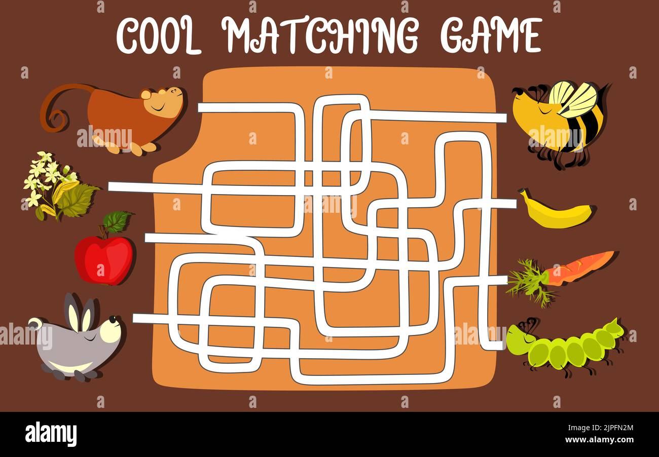 Matching children educational game. Activity for pre school years kids ... Matching children educational game. Activity for pre school years kids ...