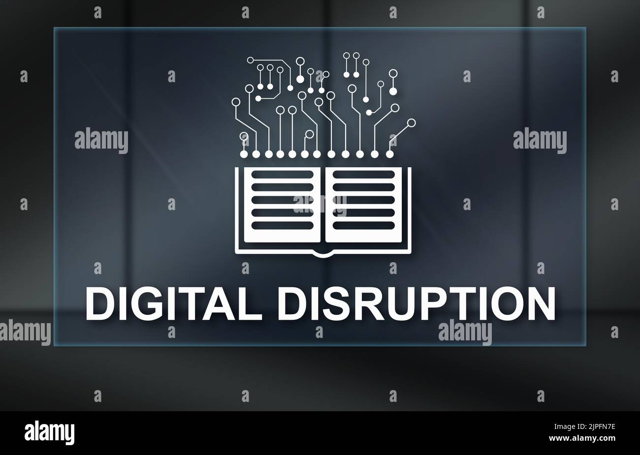 Digital disruption concept on dark background Stock Photo - Alamy