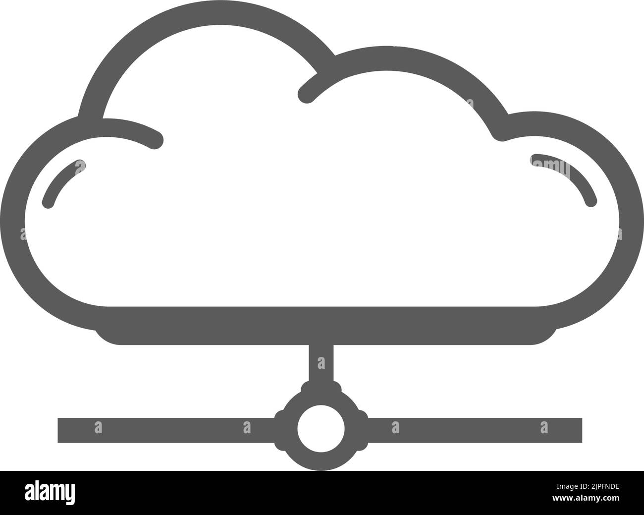 Cloud Storage Icon Isolated Outline Download And Upload Symbol Vector