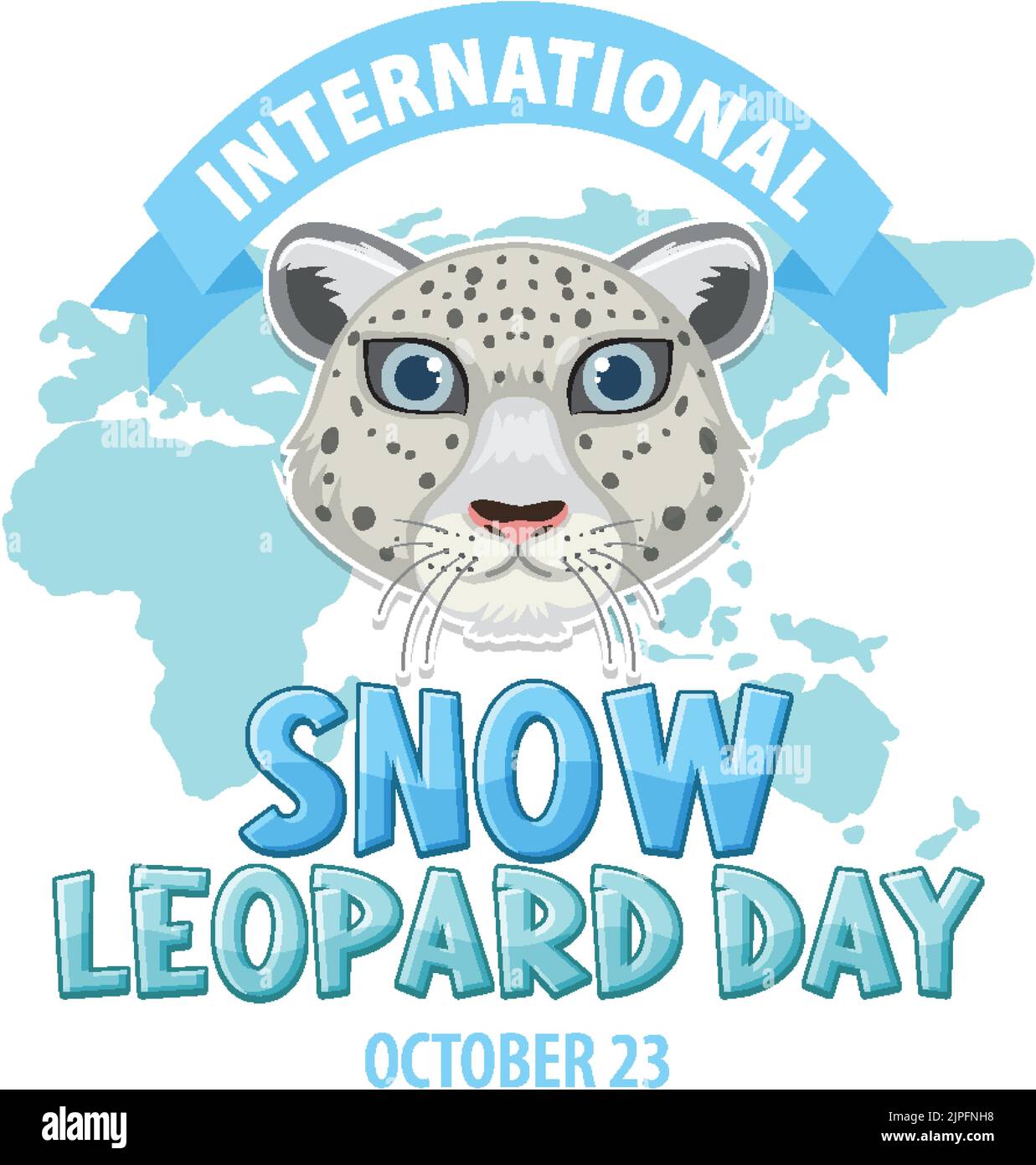 International Snow Leopard Logo Concept illustration Stock Vector Image ...