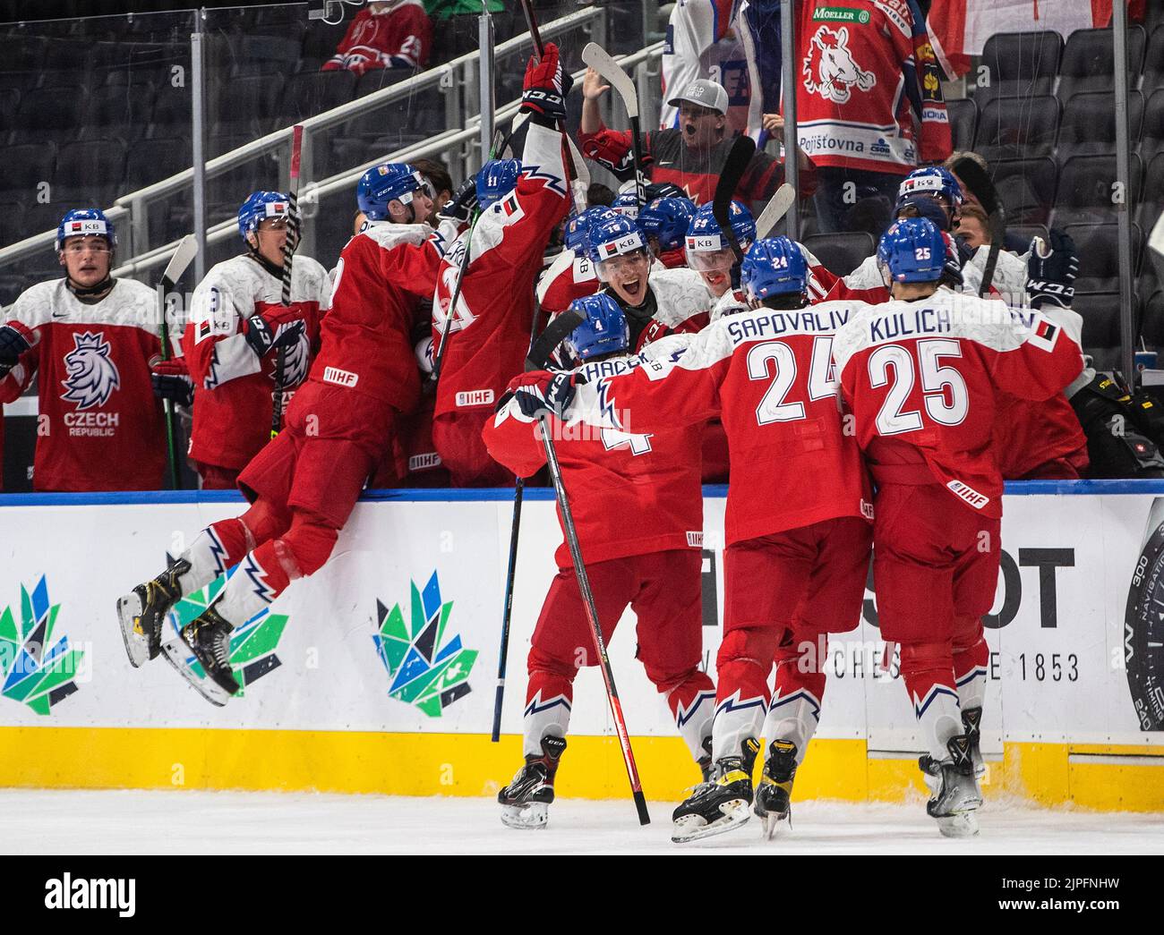 Czechia celebrate a goal against USA during third period IIHF World ...