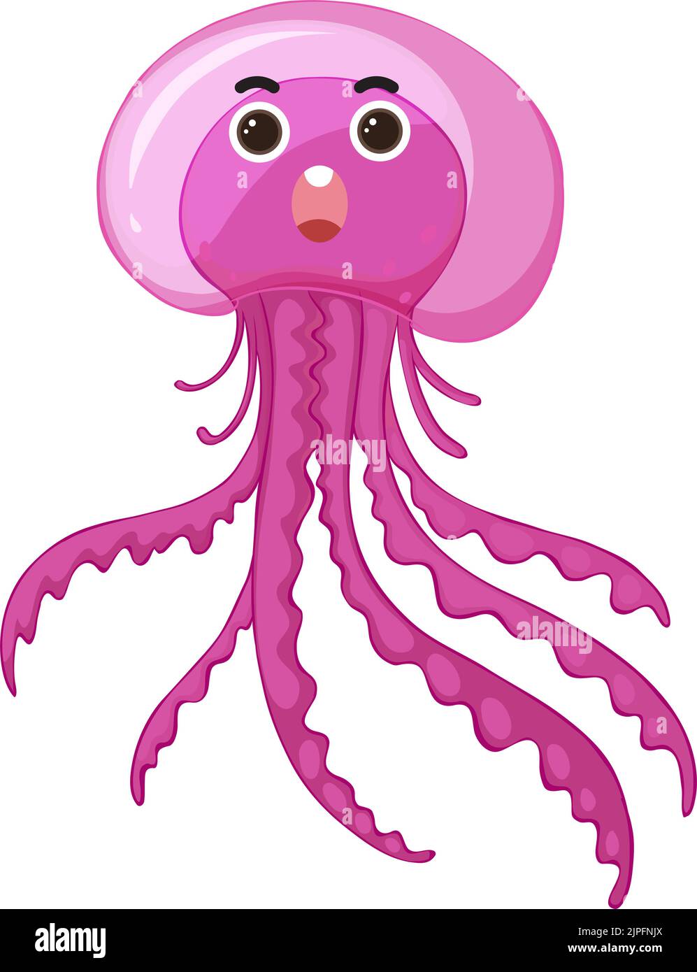 Jellyfish in cartoon style illustration Stock Vector Image & Art - Alamy