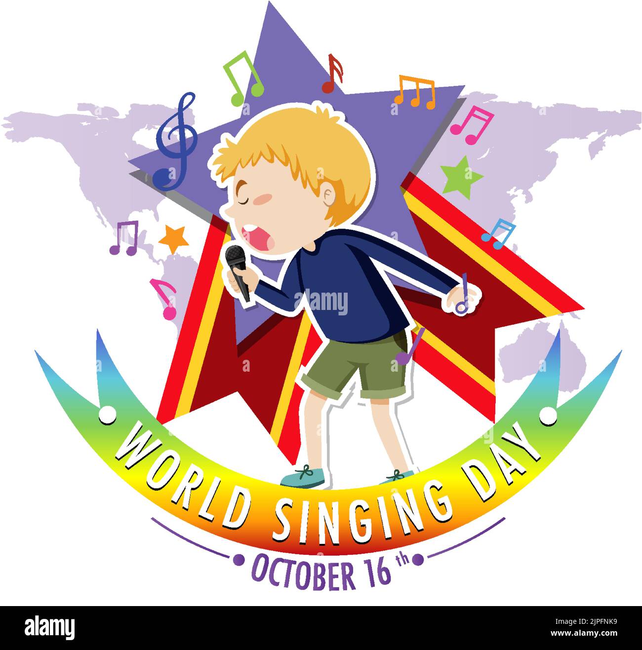World Singing Day Poster Design illustration Stock Vector Image & Art ...