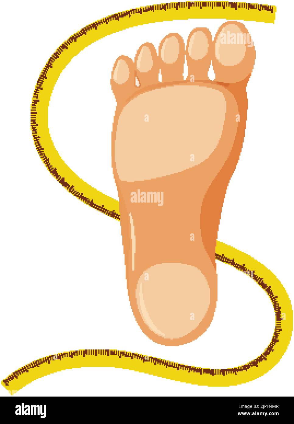 Foot symbol with tape measure illustration Stock Vector Image & Art - Alamy