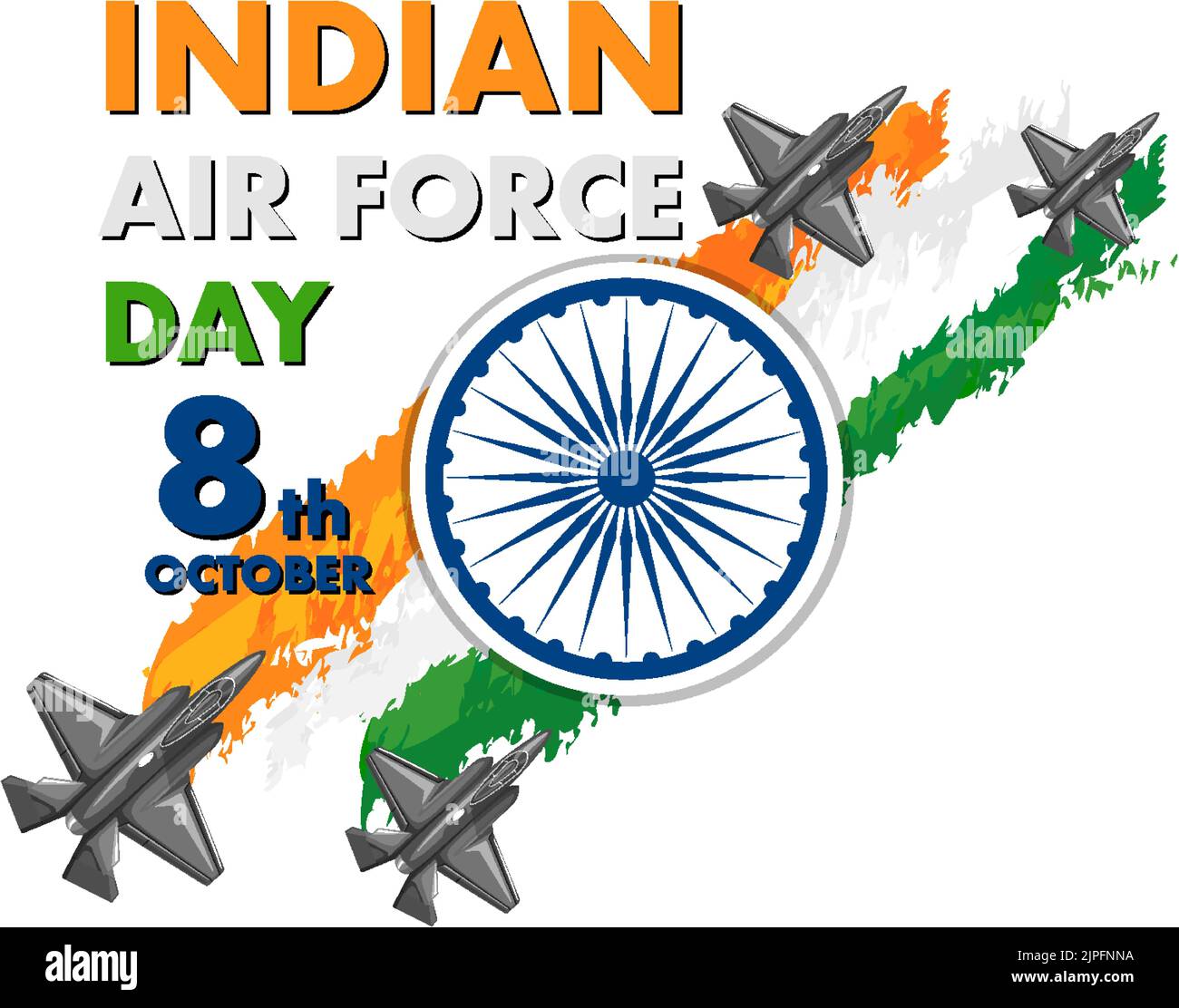 Indian Air Force Day Poster illustration Stock Vector Image & Art - Alamy
