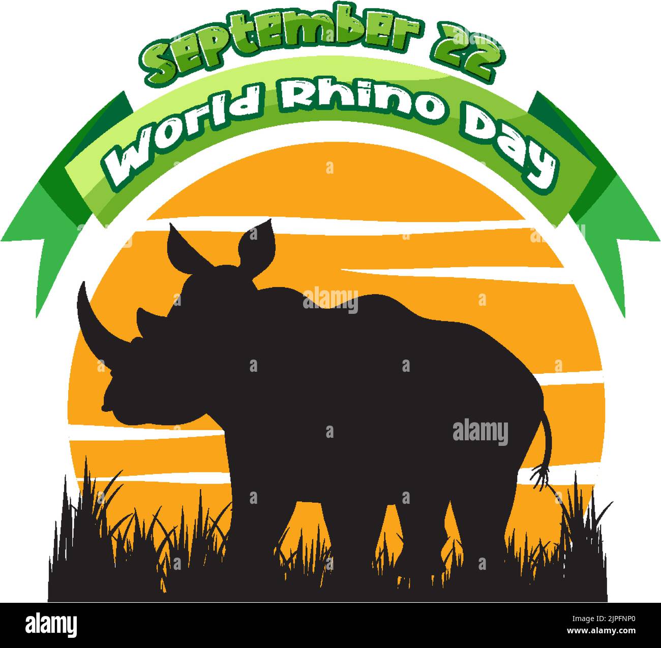 World Rhino Day September 22 illustration Stock Vector Image & Art - Alamy