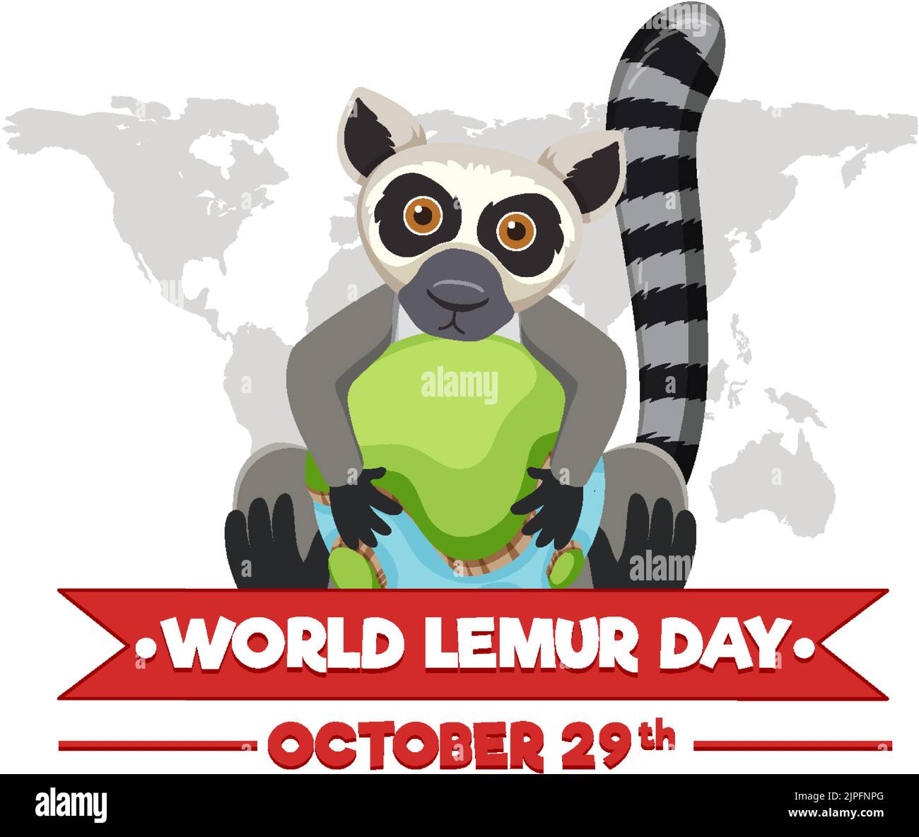 World Lemur Day Banner Design illustration Stock Vector Image & Art - Alamy