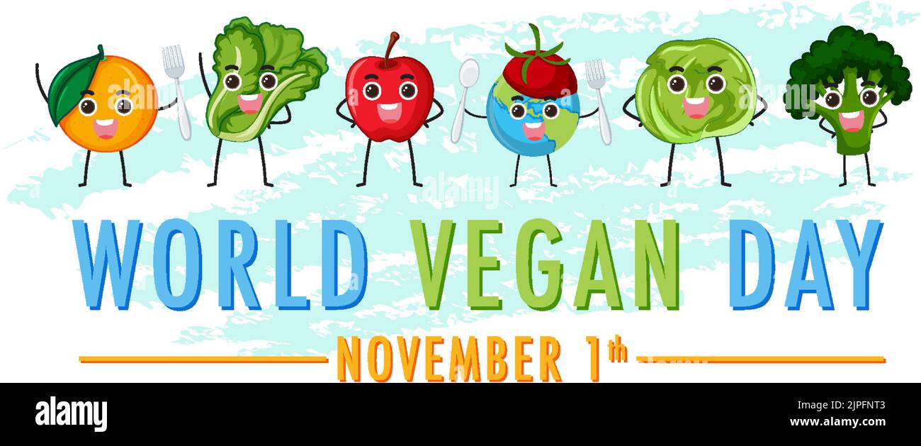 World Vegan Day Banner Design illustration Stock Vector Image & Art - Alamy