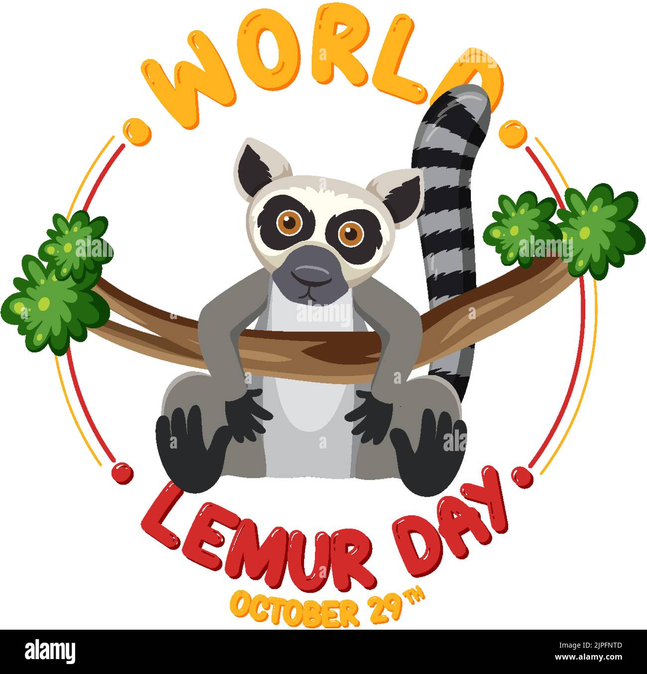 World Lemur Day Banner Design illustration Stock Vector Image & Art - Alamy