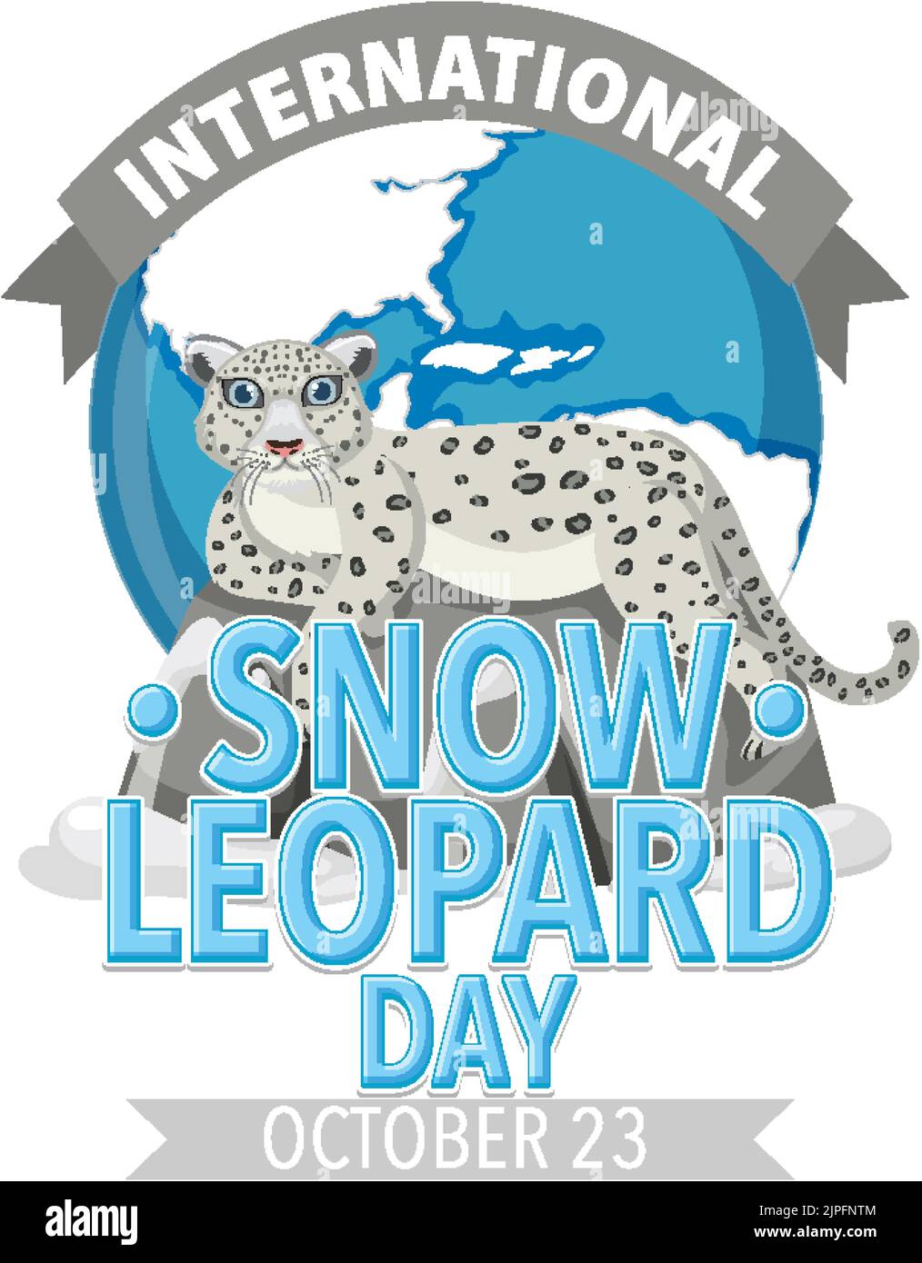 International Snow Leopard Logo Concept illustration Stock Vector Image ...